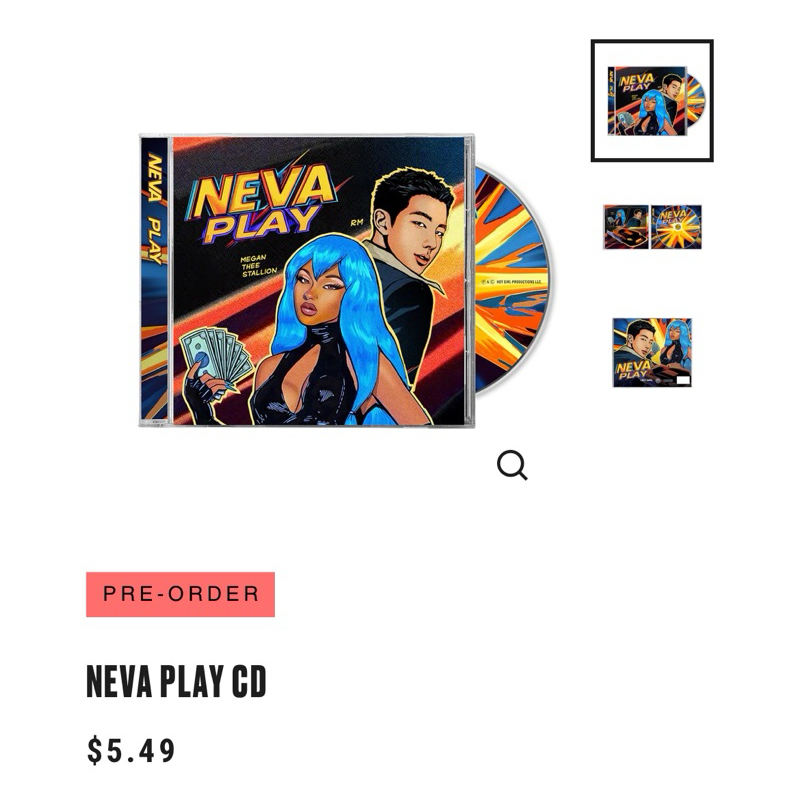 Megan Thee Stallion feat. BTS RM - Neva Play CD single (sealed full set ...