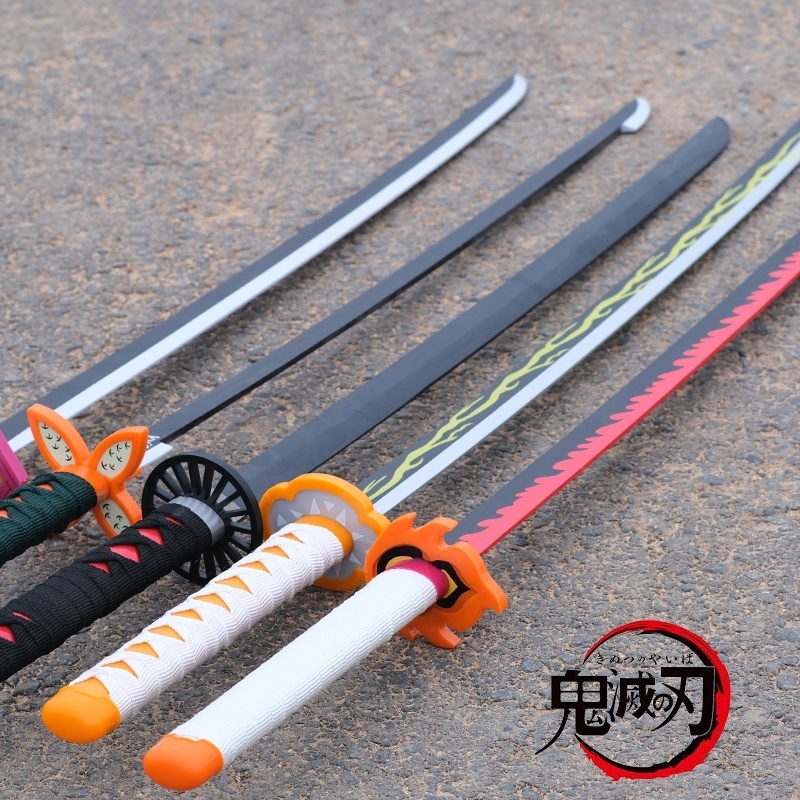 Japan Anime Cosplay 104cm Sun Wheel Sword Wooden Zenitsu Tanjiro Giyu ...