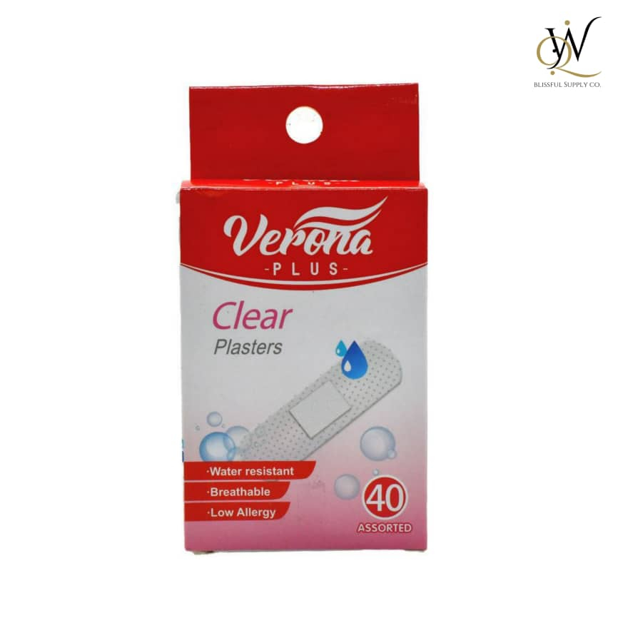 40pcs / Verona Plus Assorted Clear Plasters / Breathable / Low Allergy ...