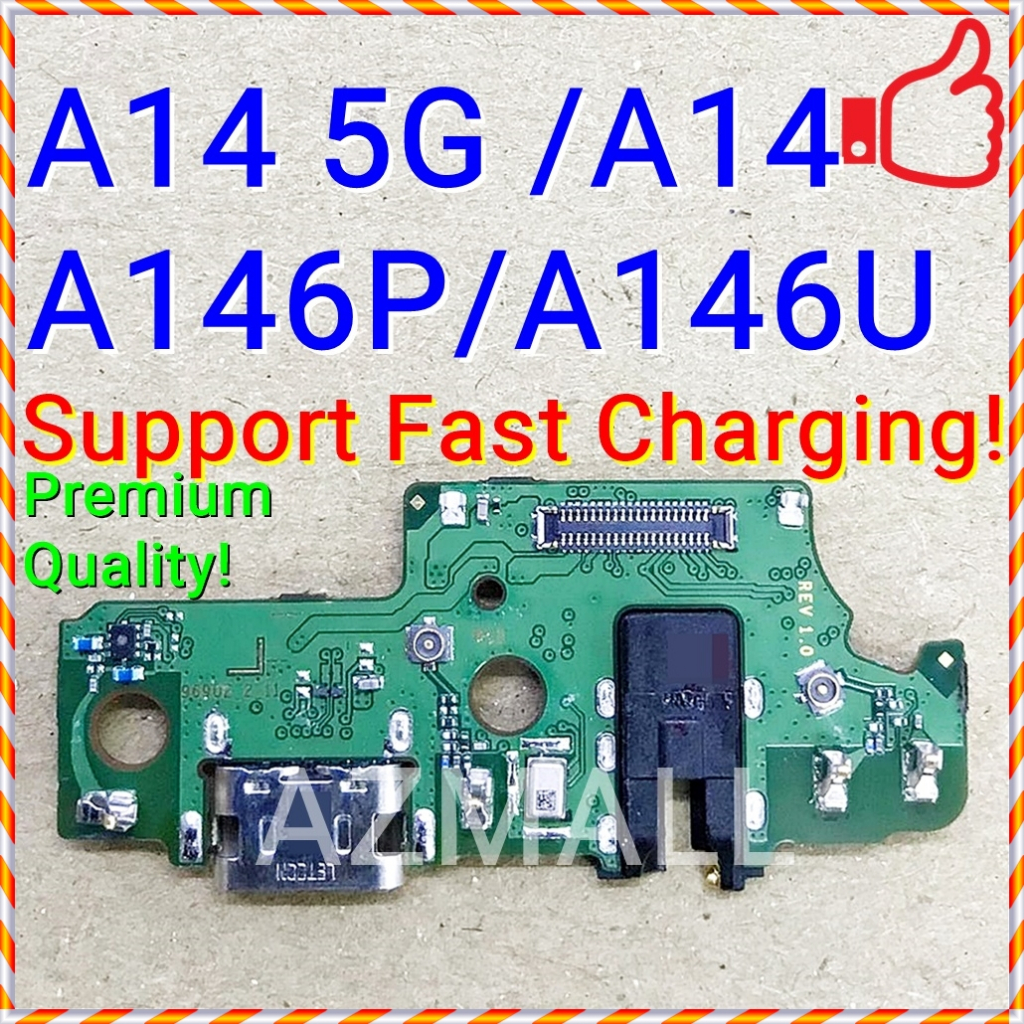 (15W Fast Charge) NEW ORI Charging Port FULL IC SUB Board MIC Samsung Galaxy A14 5G 4G / A146P ...