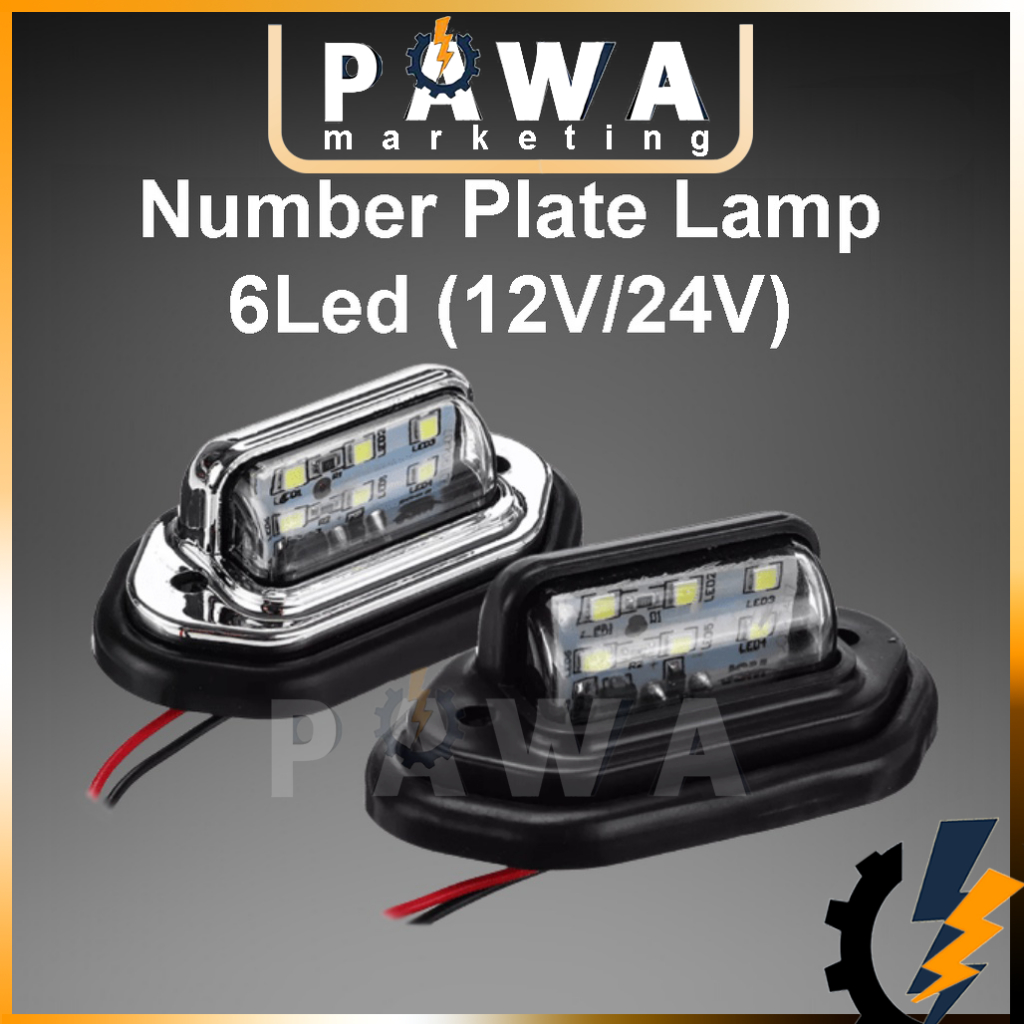 Votec 100% Authentic 1PC 6 LED License Number Plate Step Light Lamp ...