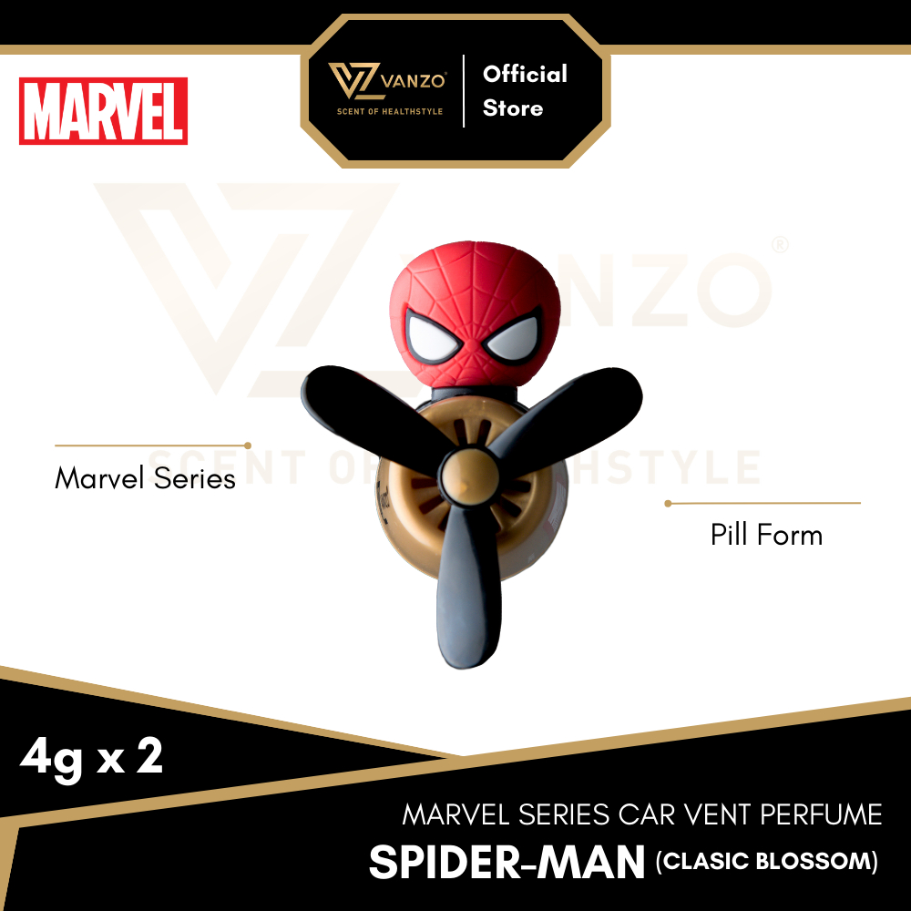 VANZO Marvel Series Car Vent Perfume - Spider-Man (4g x 2) | Shopee ...