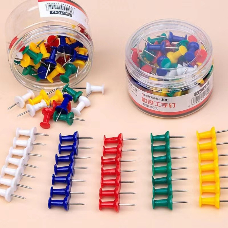 100pcs Colourful Thumb Tack Push Pin for Cork Board Bulletin board I ...