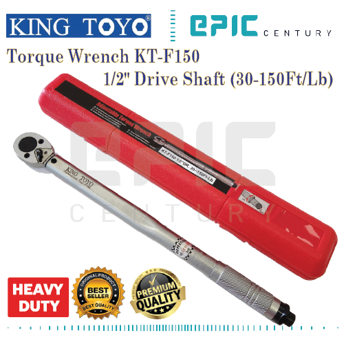 Kingtoyo Torque Wrench 30-150Ft-Lb 1/2" F150 470Mm / Tok Reng Foot ...