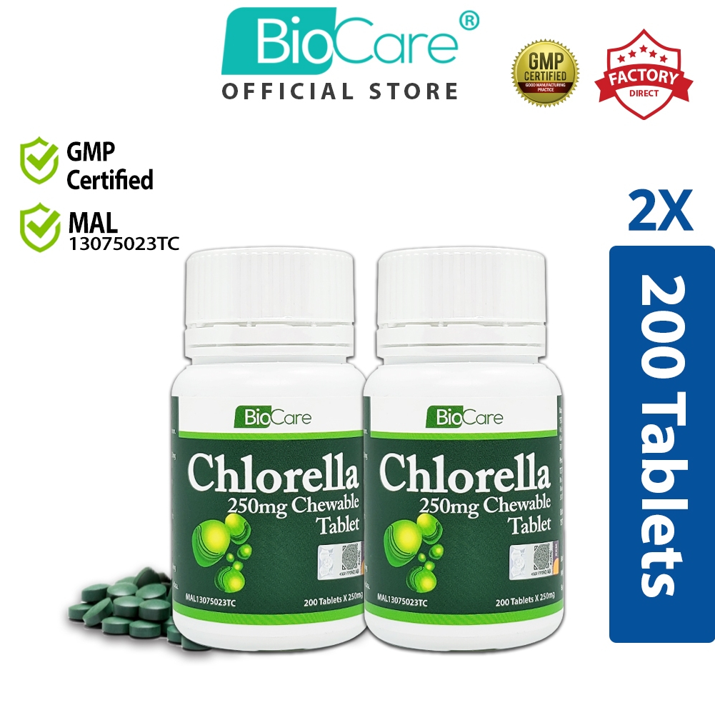 Biocare Chlorella Chewable Tablets (2 x 200's x 250mg) | Shopee Malaysia