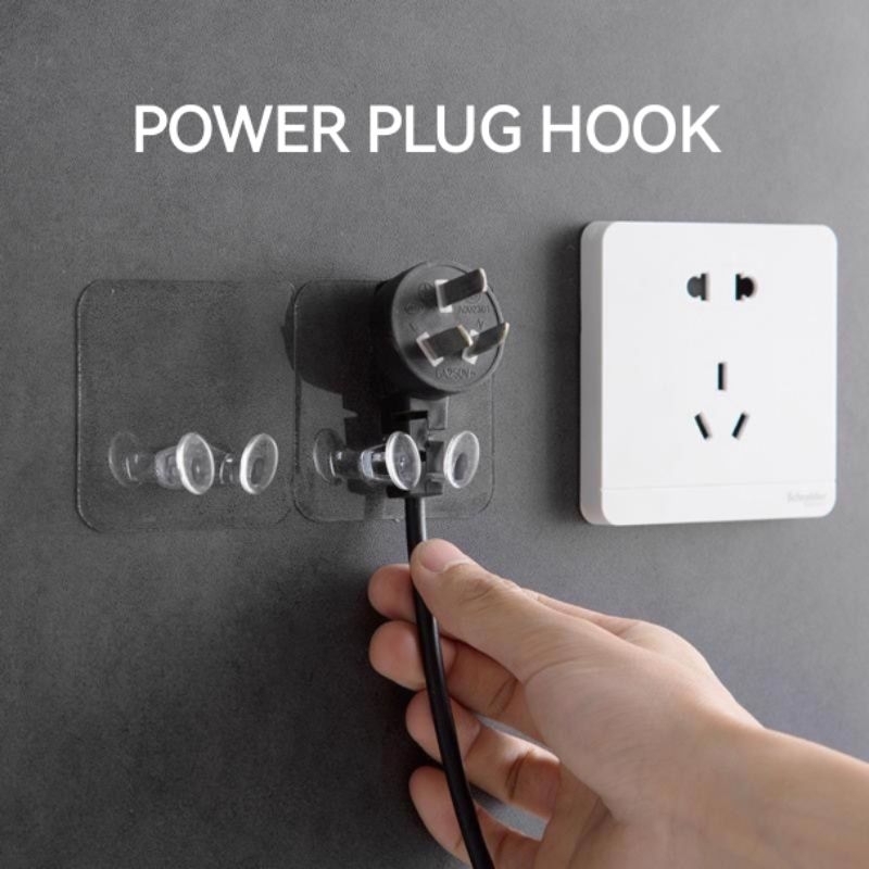 Transparent wall Plug Holder USB Cable Power Plug Socket Holder/Home ...