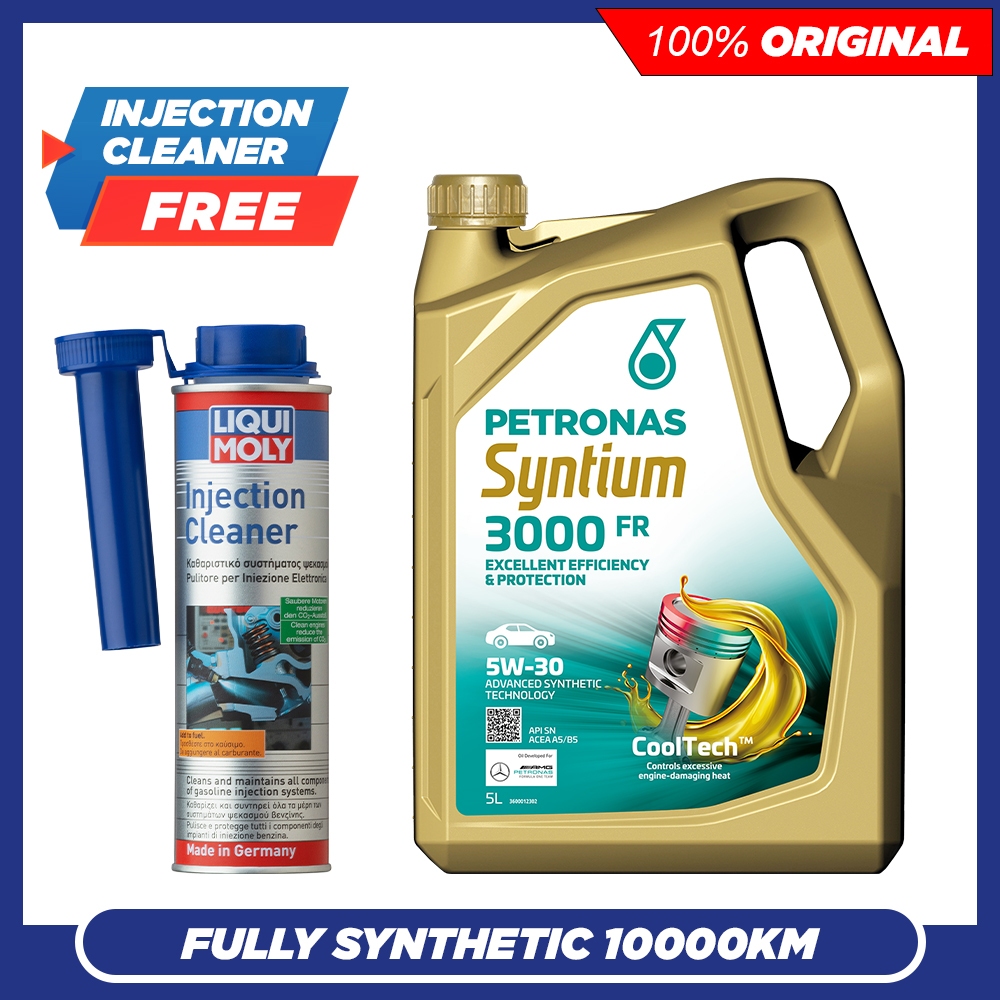 (WITH INJECTION CLEANER) PETRONAS SYNTIUM 3000 FR 5W30 SN Fully ...