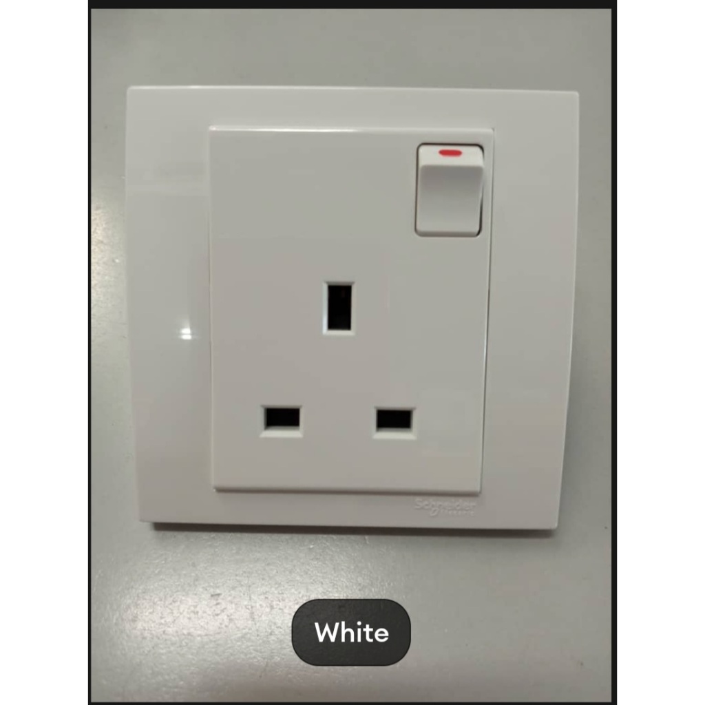SCHNEIDER 13A 250V 1 GANG SWITCH SOCKET, 3 PIN PLUG | Shopee Malaysia