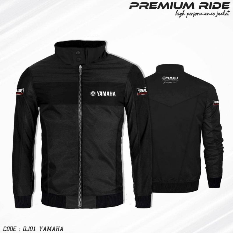 JAKET YAMAHA HITAM WINDPROOF READYSTOCK YAMAHA JACKET MAT MOTOR KONVOI ...