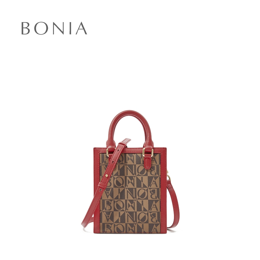 Bonia Vermillion Eterna Monogram Mini Tote Bag | Beg tote | Shopee Malaysia