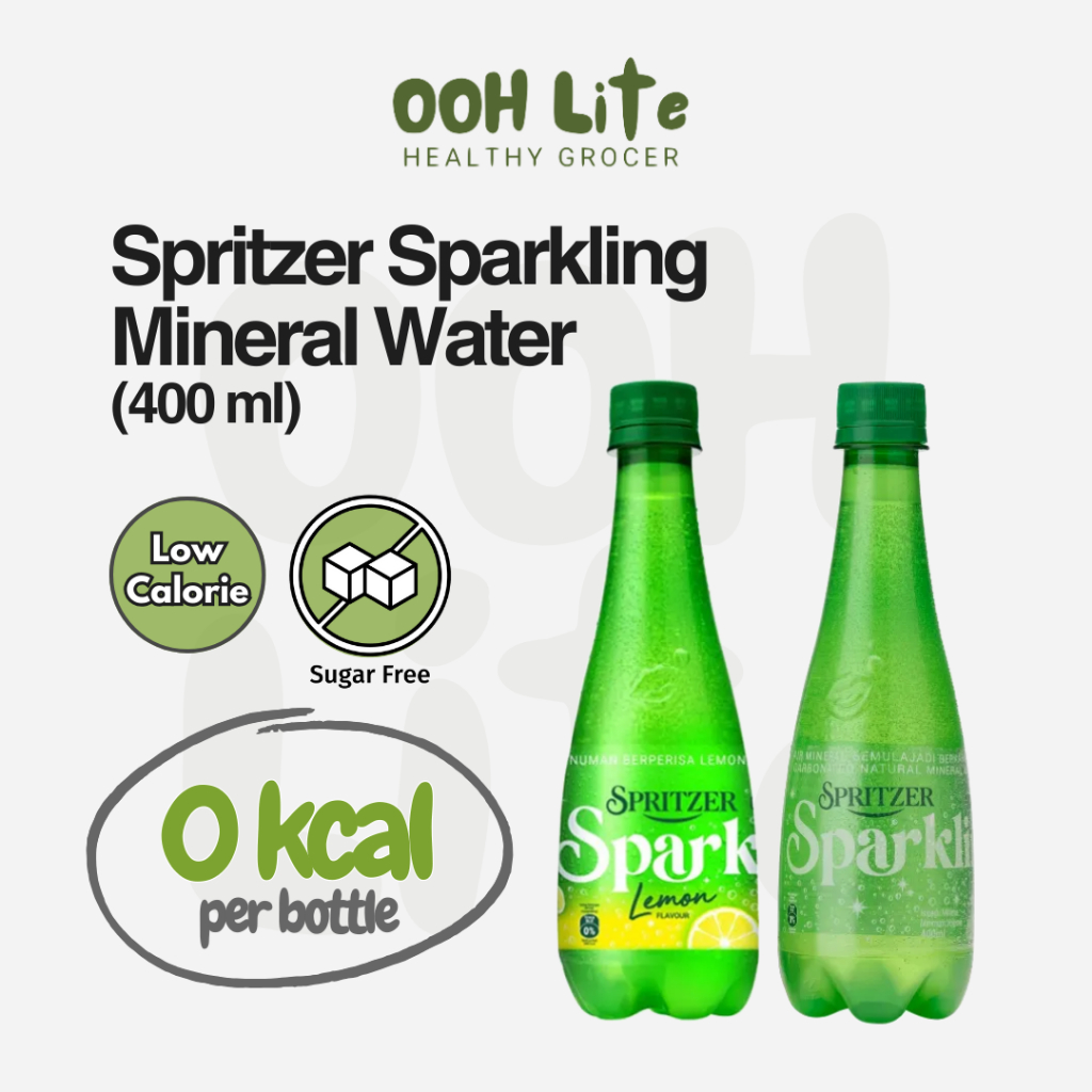 [Low Calorie] SPRITZER Sparkling Mineral Water 400ml No Sugar Added, Natural, Healthy Diet ...