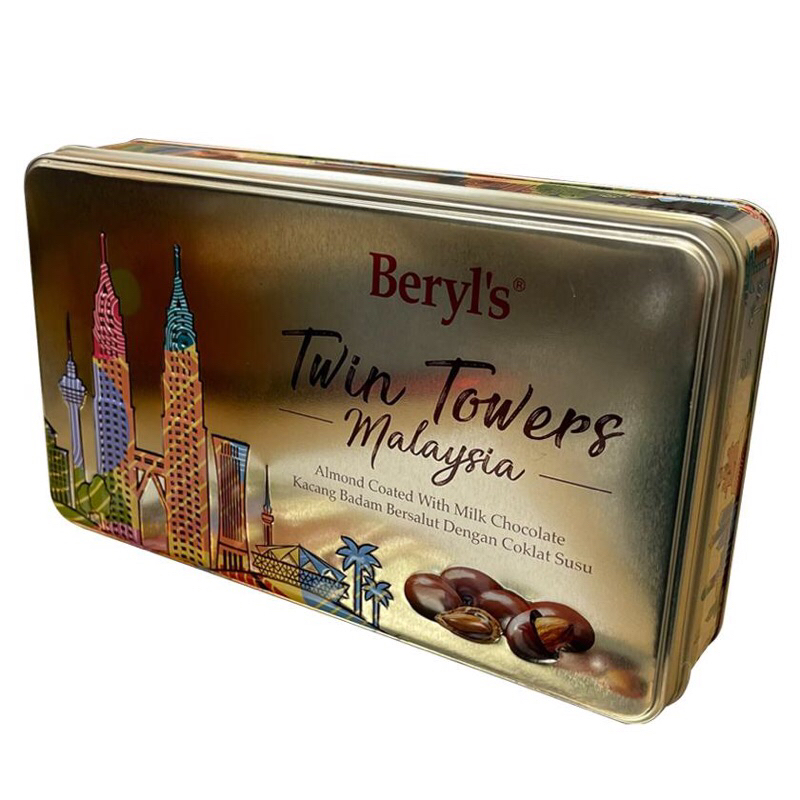 Beryl's twin tower almond coated with milk chocolate 150gram | Shopee ...