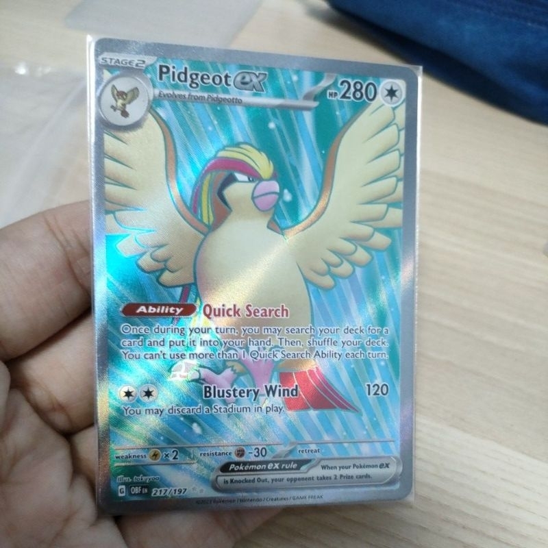 Pidgeot Ex 217/197 Full Art Rare Quick Search Pokemon Tcg Pokemon Card ...