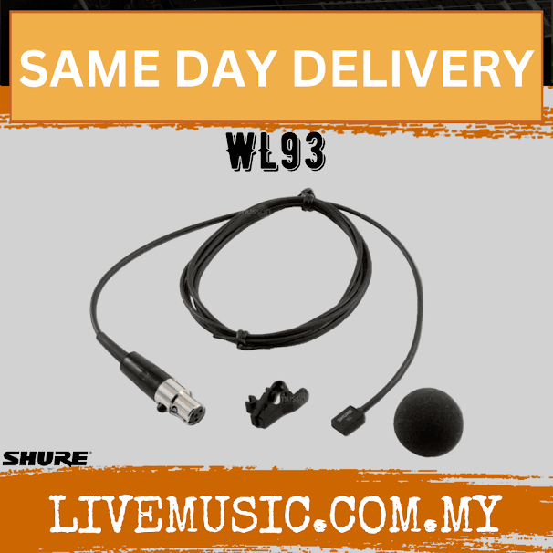 Shure WL93 Omnidirectional Lavalier Condenser Microphone for Wireless ...