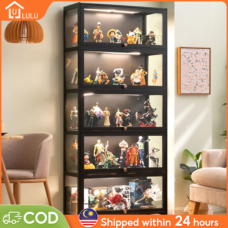 LULU Black Display Cabinet Almari Kaca Display Display Rack 櫥櫃收納櫃 ...