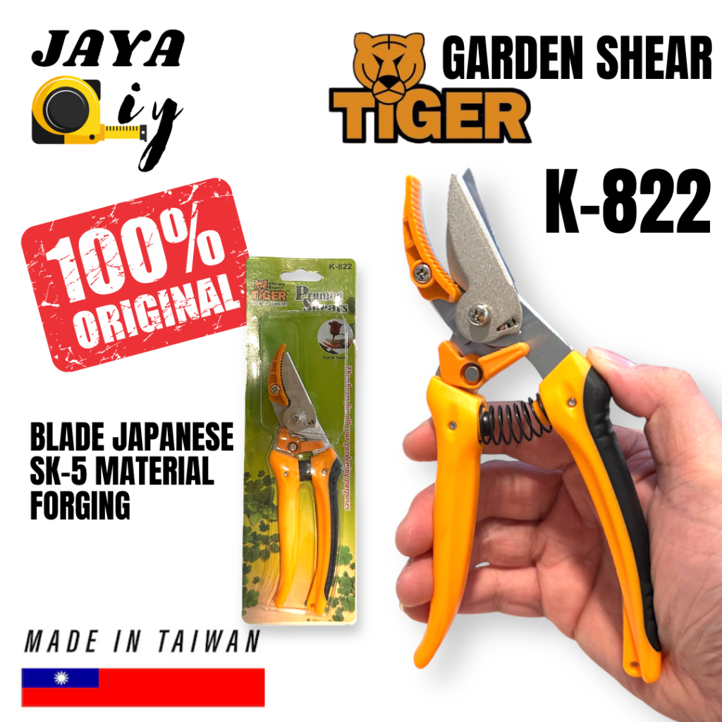 100% [ORIGINAL] TIGER K822 flower cutter / garden cutter / gunting ...