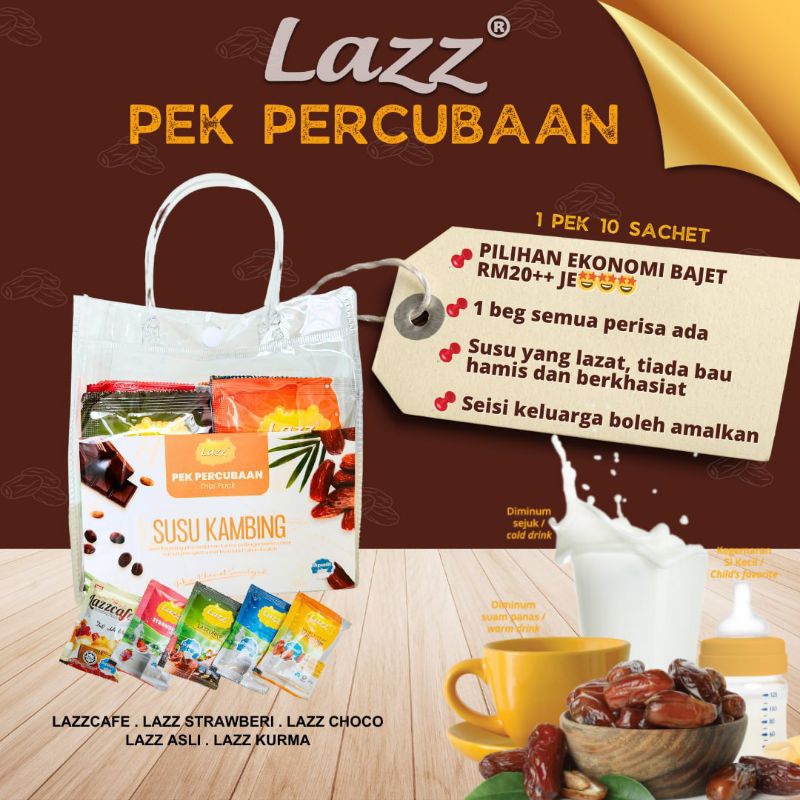 LAZZ Susu Kambing Trial Pack 10 Sachet .Ori Direct Hq | Shopee Malaysia