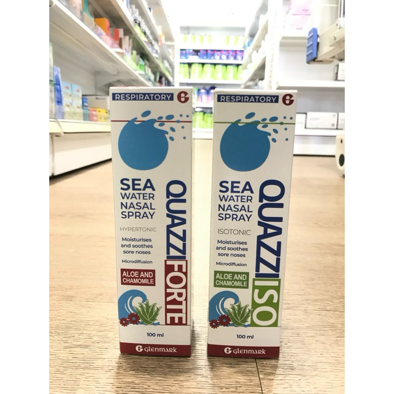 GLENMARK RESPIRATORY SEA WATER NASAL SPRAY QUAZZI FORTE / QUAZZI ISO ...