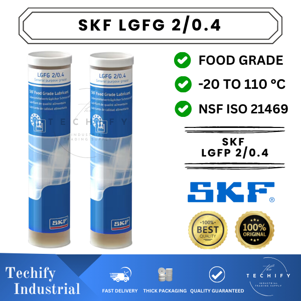 SKF GREASE LGFG 2/0.4 ( Food grade lubricant ) [420ml] Suitable for Food industrial machine ...