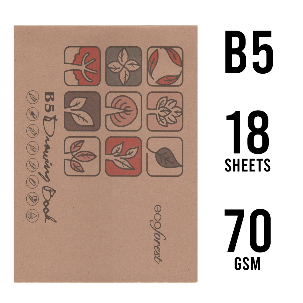CAMPAP | DRAWING BOOK | FOREST DRAWING BOOK (B5 - 18 Sheets) ( 70gsm ...