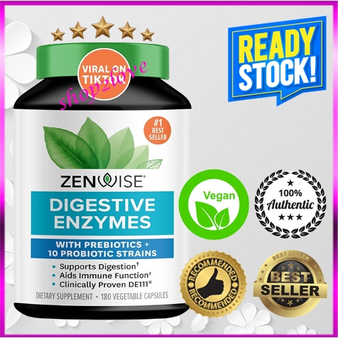 Zenwise Health Probiotic Digestive Multi Enzymes 180 Vege Capsules ...