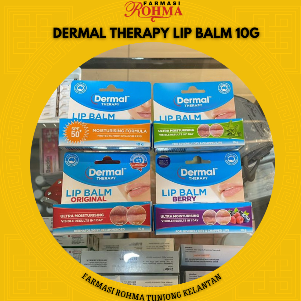 [🔥FARMASI ROHMA🔥] DERMAL THERAPY LIP BALM 10G | Shopee Malaysia