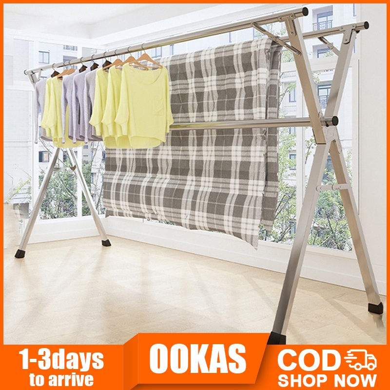 OOKAS Foldable Sampayan Clothes Drying Rack Hanger Laundry Stand ...