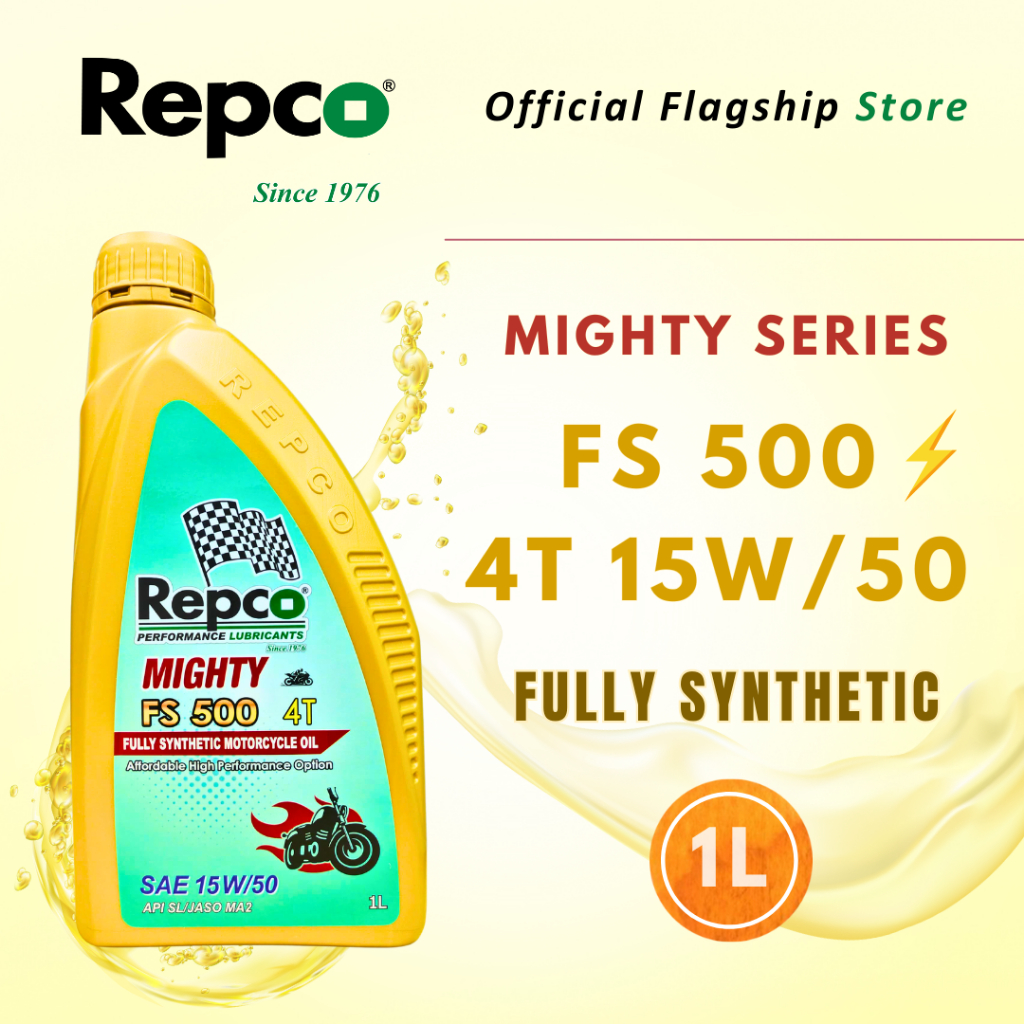 Repco® MIGHTY FS500 4T 15W/50 (1L) Fully Synthetic Motorcycle Engine ...