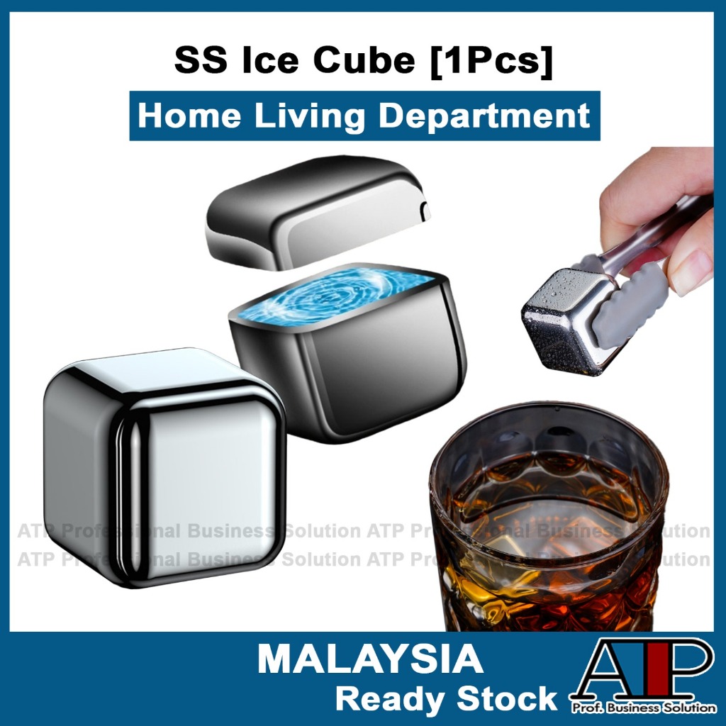 Pantry🍳 Reusable Stainless Steel Ice Cube 304 Food Grade Ice Cube Stone ...