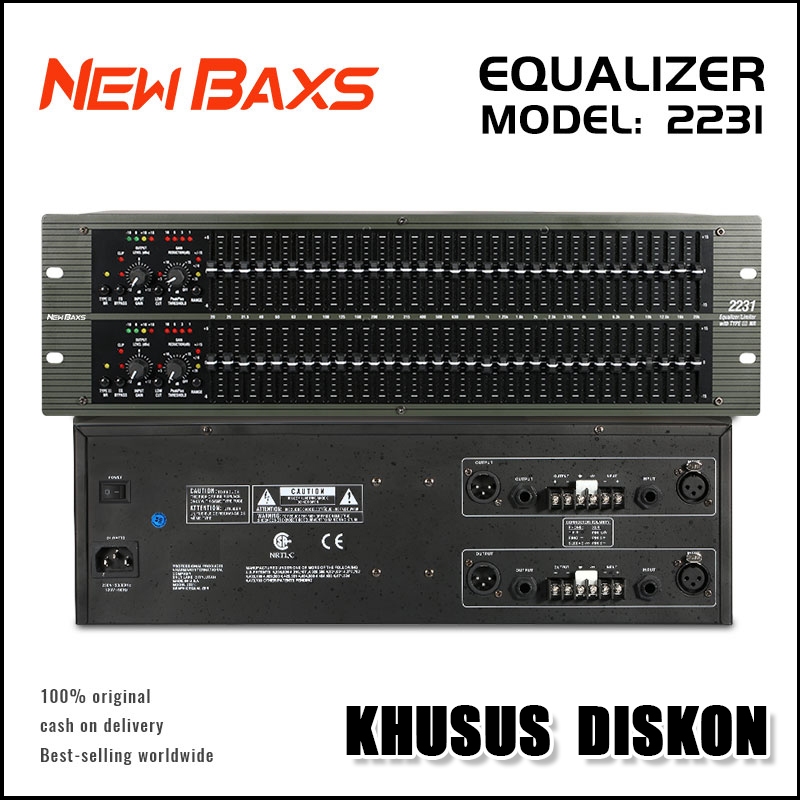 New Baxs 2231 EQ Equalizer with Compression Limiter Professional ...