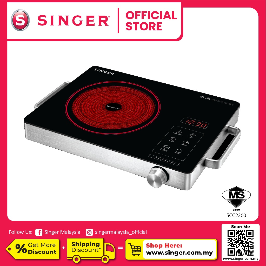 Singer SCC2200 Electric Ceramic Cooker (Dapur Seramik Elektrik ...