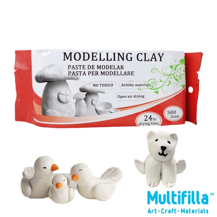 Modelling Clay 500g - White - Air Dry Clay/Self Hardening Clay | Shopee ...