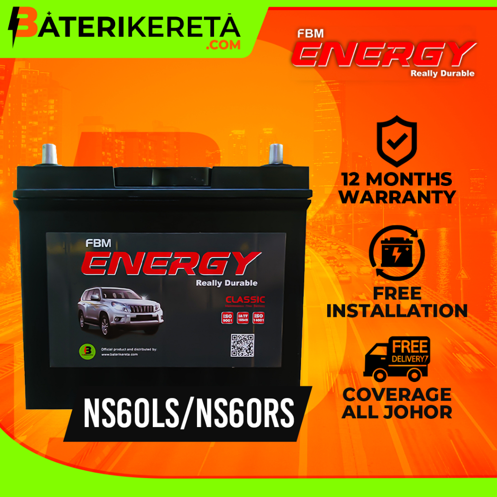 FBM ENERGY NS60 | NS60LS/NS60RS | 46B24LS/46B24RS CAR BATTERY | Shopee Malaysia