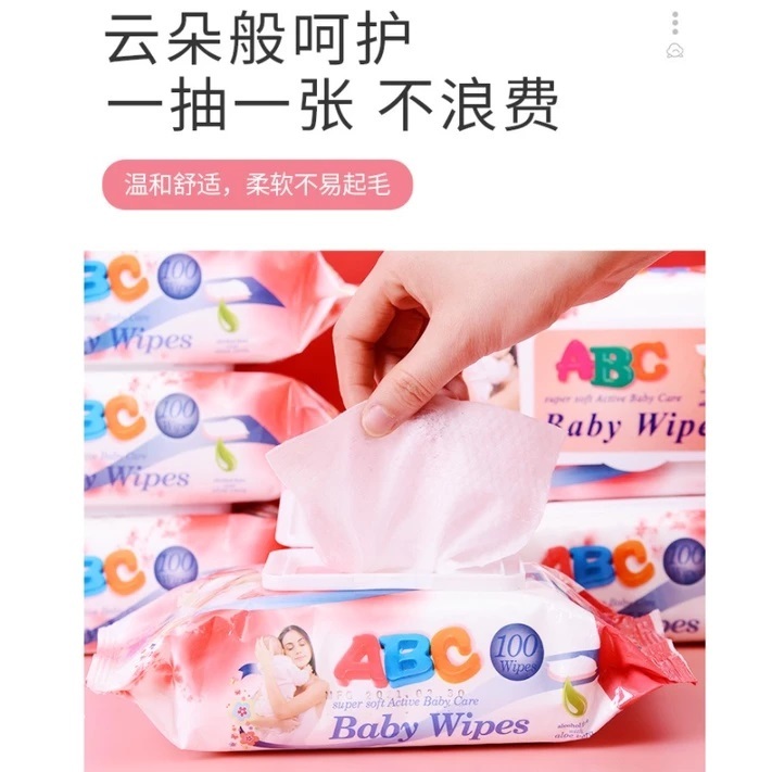 ABC Wet Wipes Tisu (100 pieces) Alchohol Free with Alora Vera Tisu ...
