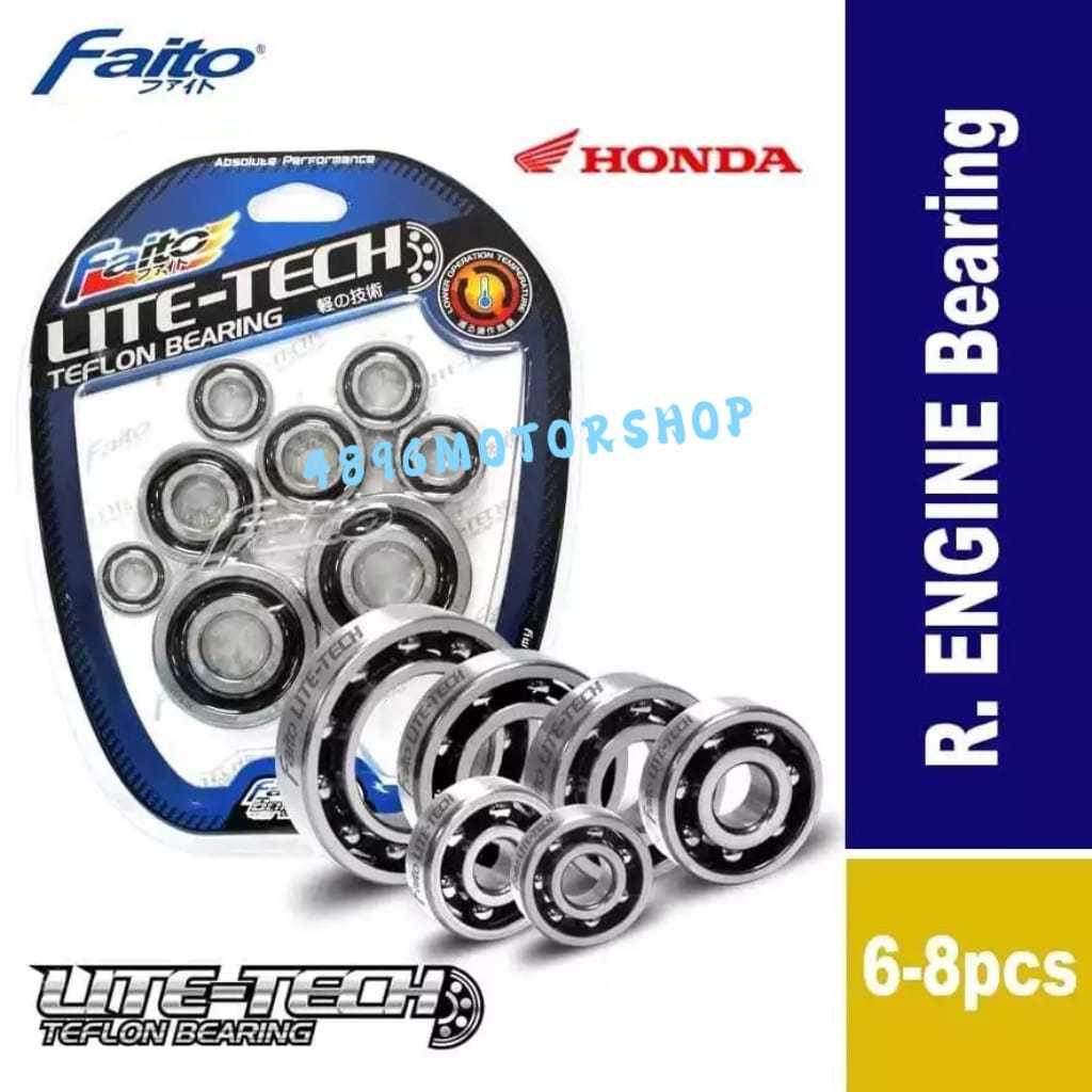 FAITO LITE TECH RACING ENGINE BEARING SET EX5 DREAM WAVE100 WAVE100R ...