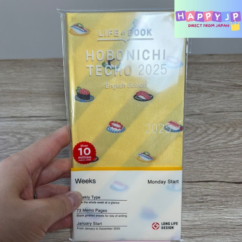 Hobonichi Techo 2025 Weeks English Edition Tie & Chief/SUSHI January ...