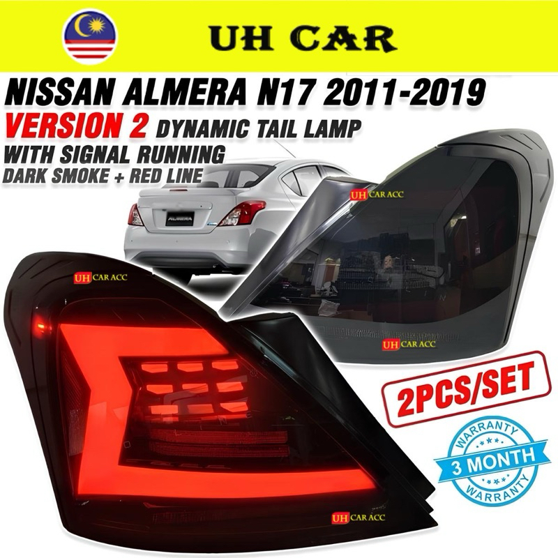 (V2) Nissan Almera N17 2011-2019 Dynamic Led Tail Lamp Taillamp ...