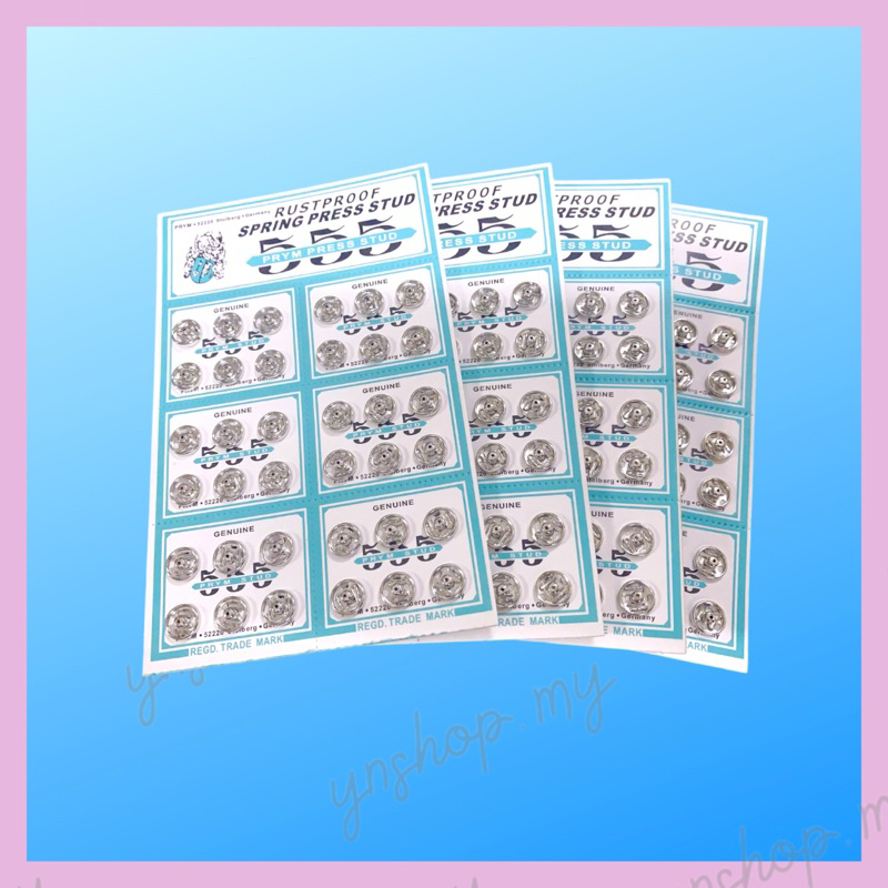 (9mm) Cap 555 Butang Ketip / Butang Snap / Snap Fasteners | Shopee Malaysia