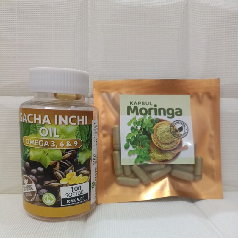Sacha Inchi ORIGINAL,500mg,GRED AAA.(FREE GIFT KAPSUL MORINGA) | Shopee ...