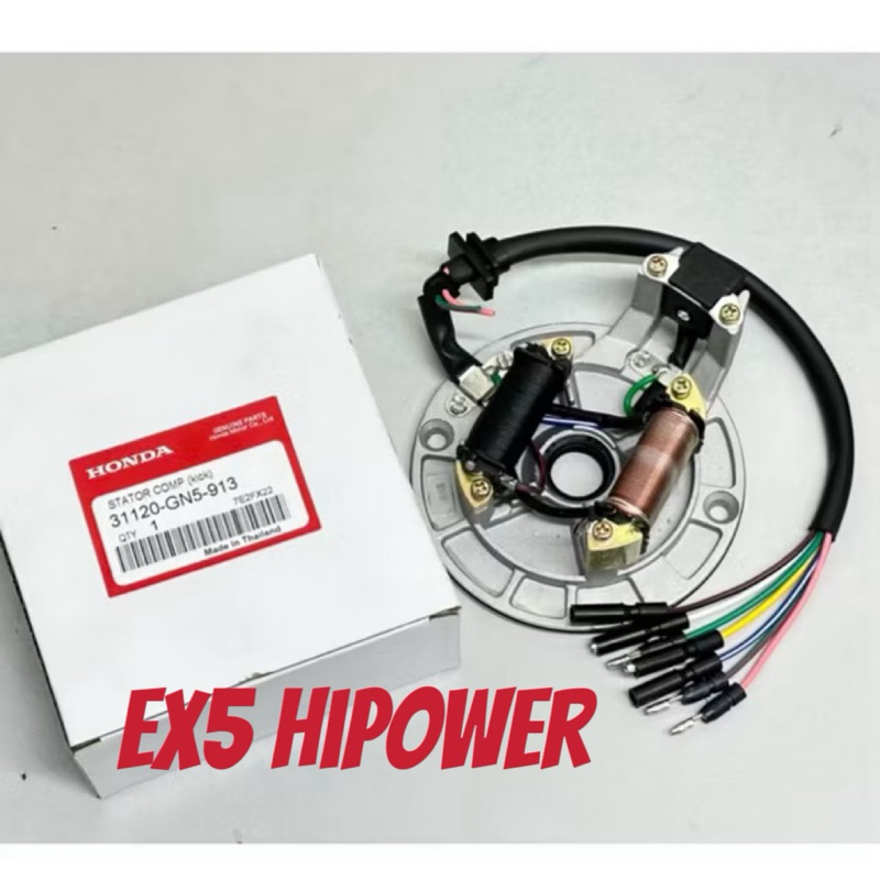 HONDA EX5 HIGH POWER FUEL COIL MAGNET COIL + PLATE COMP SET STARTER ...