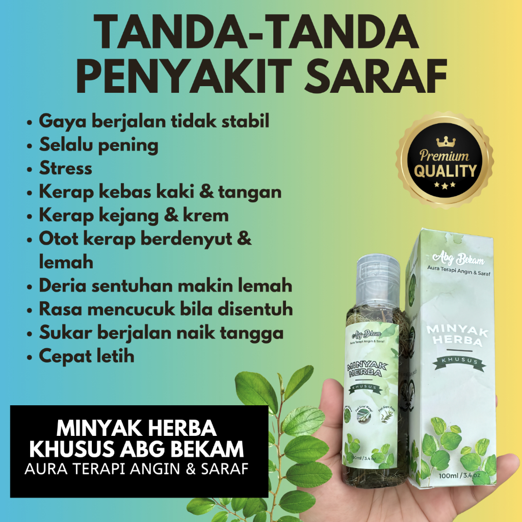 Minyak Herba Abg Bekam Saraf Angin Medu Minyak Urut Bisa Badan Sakit ...