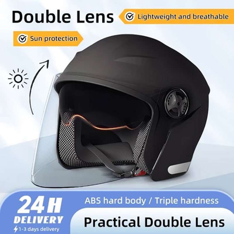 Motorcycle Helmet with Double Lens Motor Helmet Topi Keledar Motosikal ...