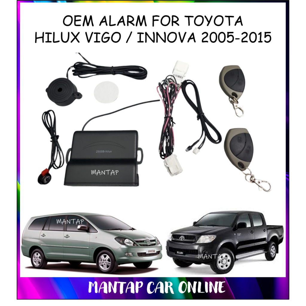 TOYOTA HILUX VIGO / INNOVA 2005-2015 OEM PLUG & PLAY CAR ALARM SYSTEM ...