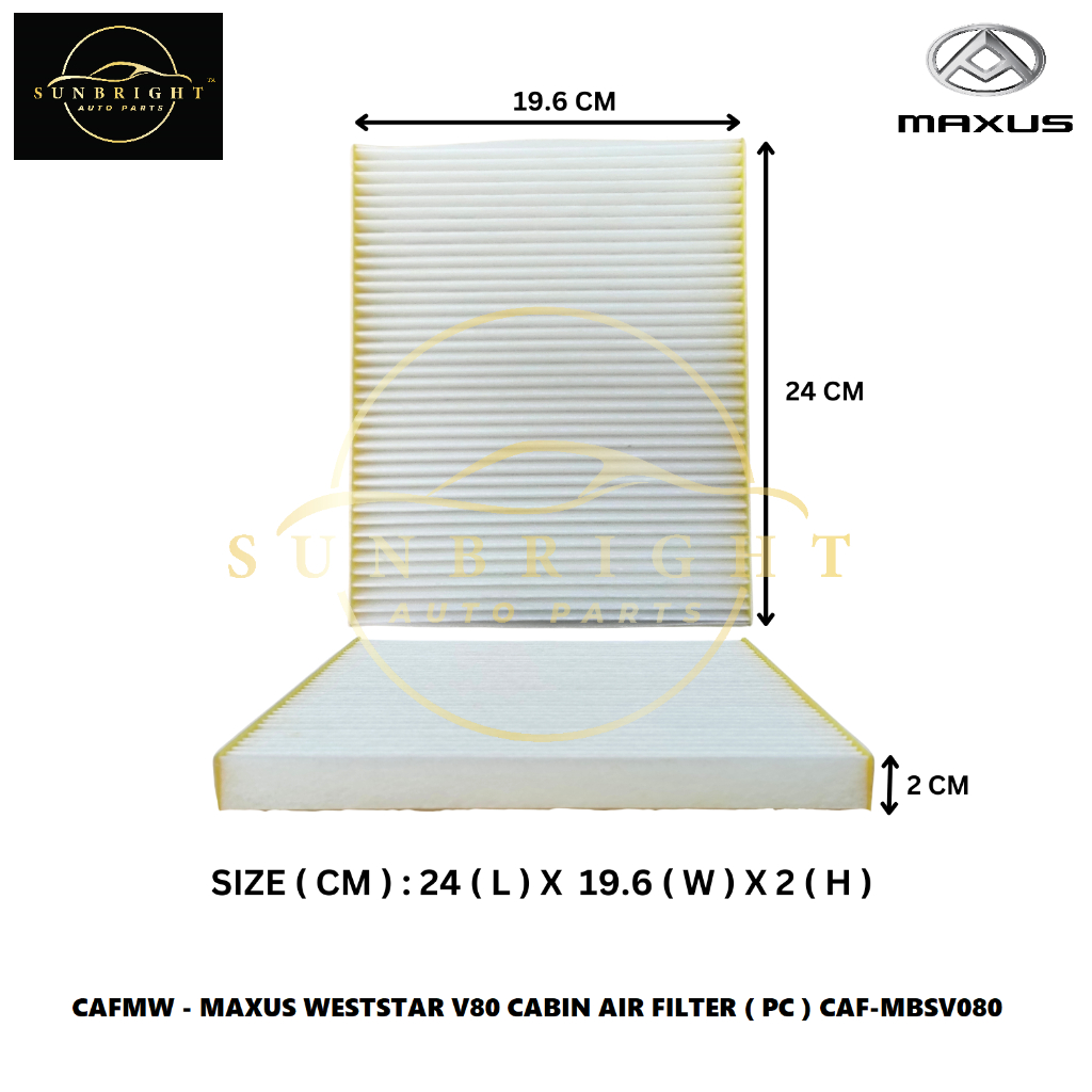 MAXUS WESTSTAR V80 CABIN AIR FILTER ( PC ) CAF-MBSV080 | Shopee Malaysia