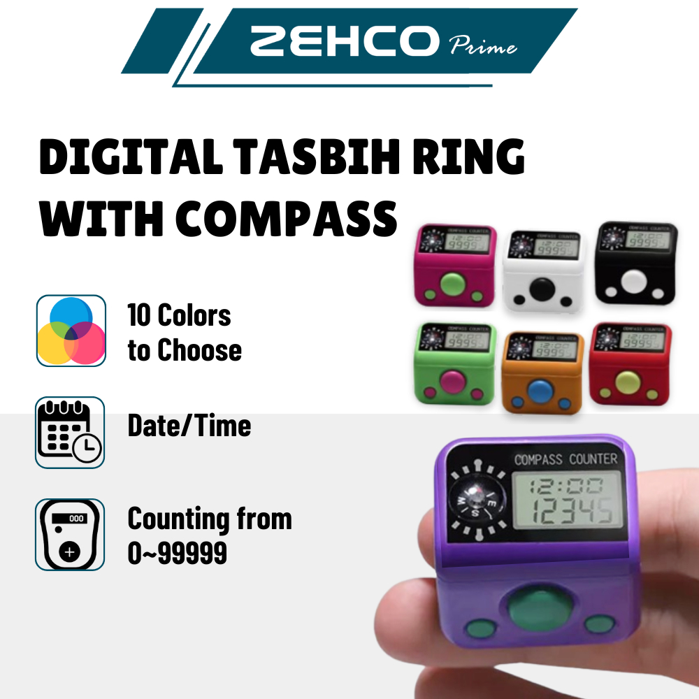 Digital Tasbih LCD Zikir with Compass & Date Electronic Tasbih Counter ...