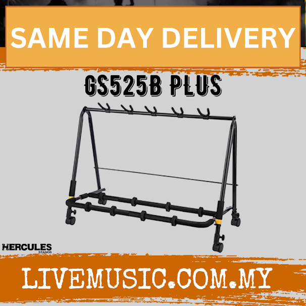 Hercules GS525B Plus 5-pc Guitar Display Rack W/ Casters ( GS525B-Plus ...