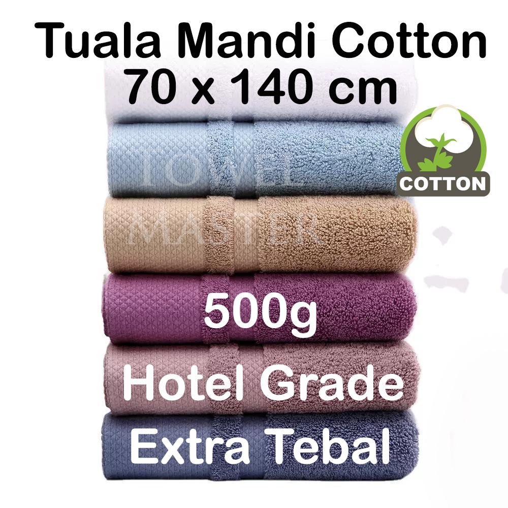 Tuala Mandi Cotton Besar Size Dewasa Tebal Thick Bath Towel 70cm*140cm ...