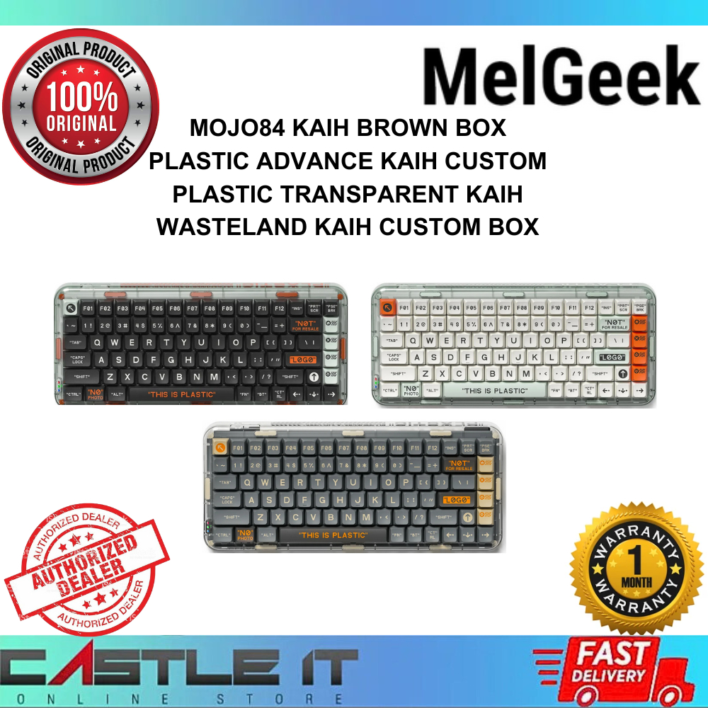 Melgeek MOJO84 Plastic Transparent Wasteland Multi-Mode Kaih Box Brown ...
