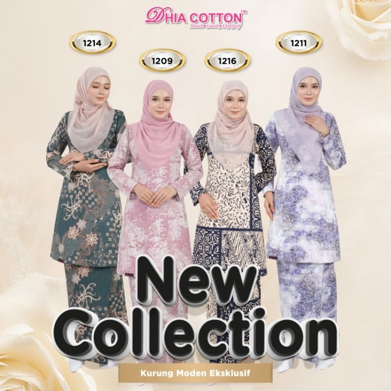 DHIA COTTON Baju Kurung Moden Eksklusif Dhia Cotton (Size XS - 4XL ...