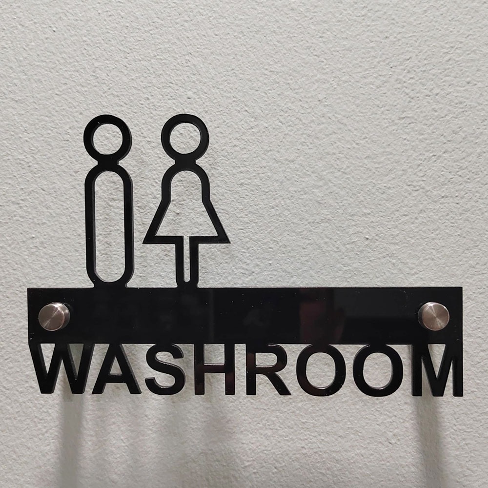Acrylic Sign , Toilet 3D Sign , Acrylic Laser Cut , Toilet Sign ...